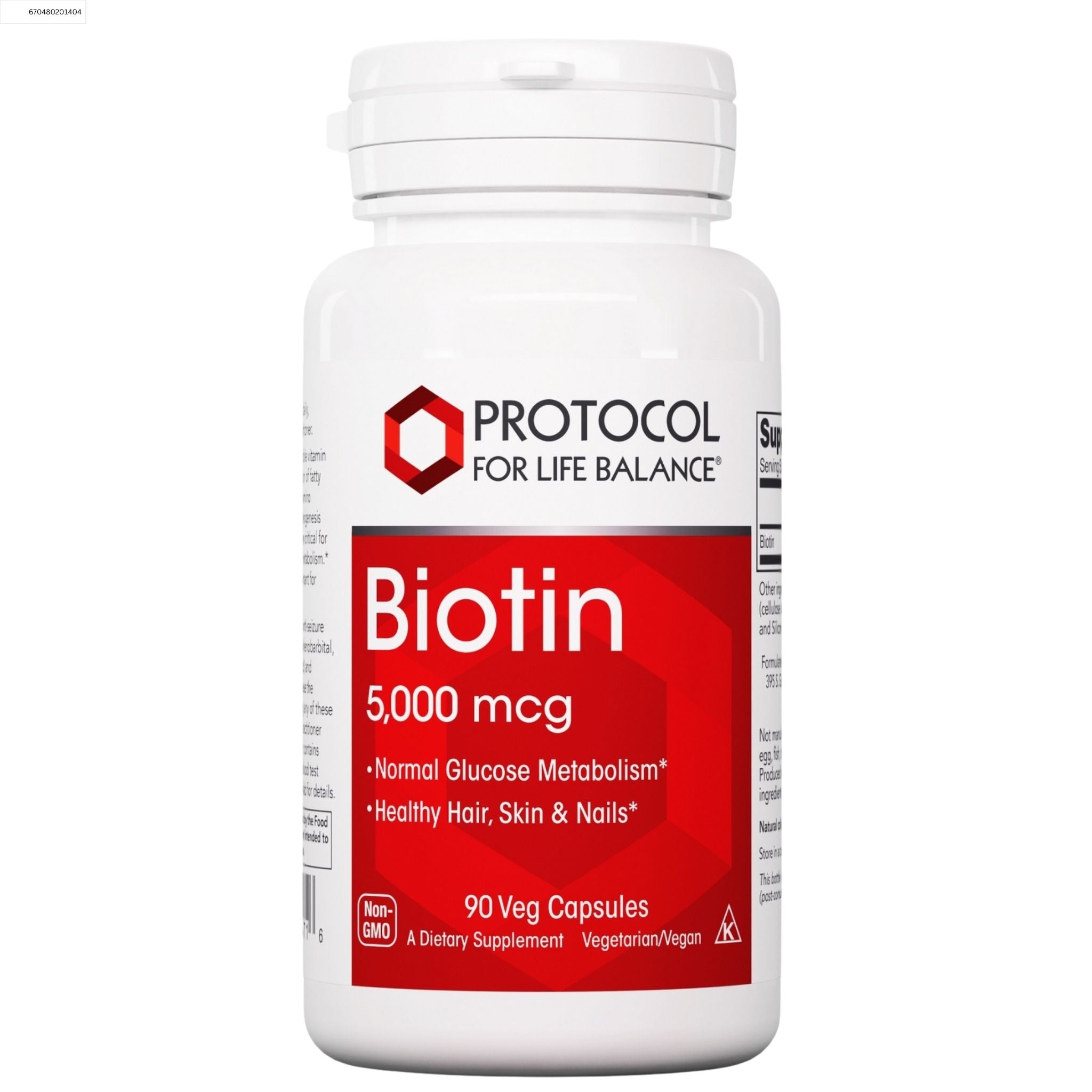 Protocol Biotin 5000mcg 90 Vegetable Capsules