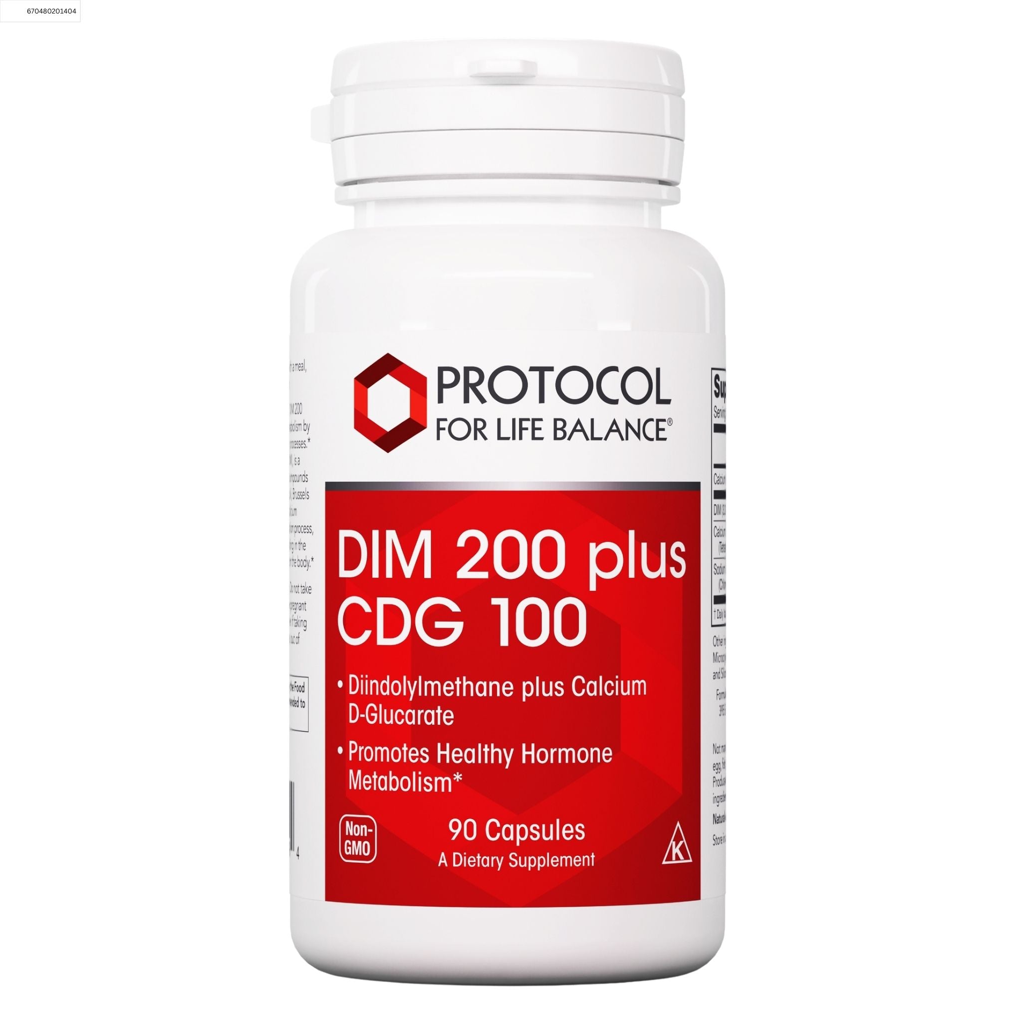 Protocol Ortho DIM 200mg plus 100mg Calcium D-Glucarate 90 Capsules
