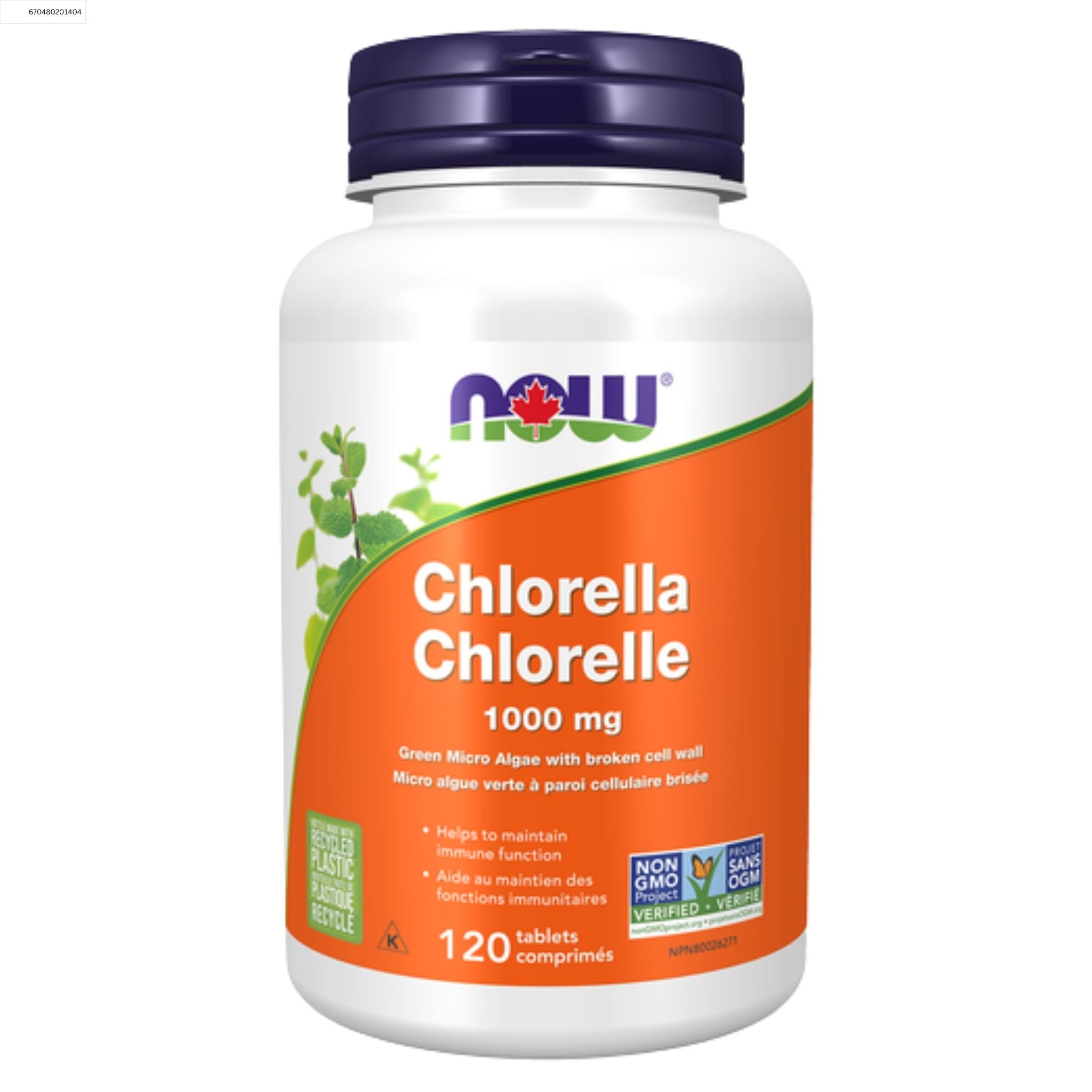 NOW Chlorella 1000mg 120 Tablets- Nature's Source